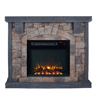 45" Freestanding Electric Fireplace Gray - Home Essentials : Target