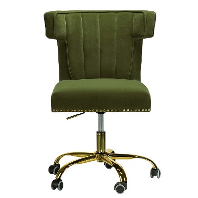 Hector Velvet Ergonomic Swivel Office Desk Chair With Adjustable Height ...