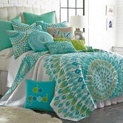 Darjeeling Teal Paisley Quilt Set - Full/queen Quilt And Two Standard ...