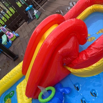 Intex Inflatable Ocean Play Center Kids Backyard Kiddie Pool With Slide ...