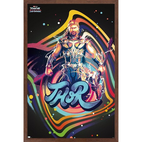 Trends International Marvel Thor: Love And Thunder - Squares Framed ...