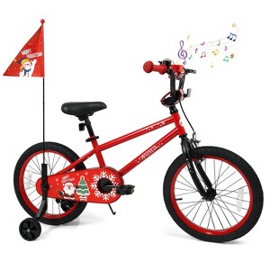 Costway 18” Kids Bicycle with Training Wheels, Handbrake & Coaster ...