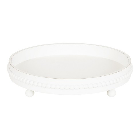 Kate And Laurel Strahm Tray, 16" Diameter, White : Target