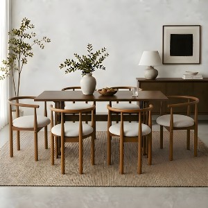Christopher Knight Home Elara 7 Piece Rubberwood Upholstered Dining Set ...