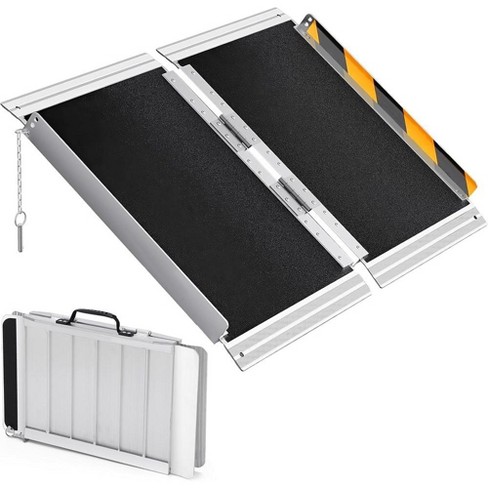 2-8ft Non-slip Folding Wheelchair Ramp, Portable Threshold Ramp For ...