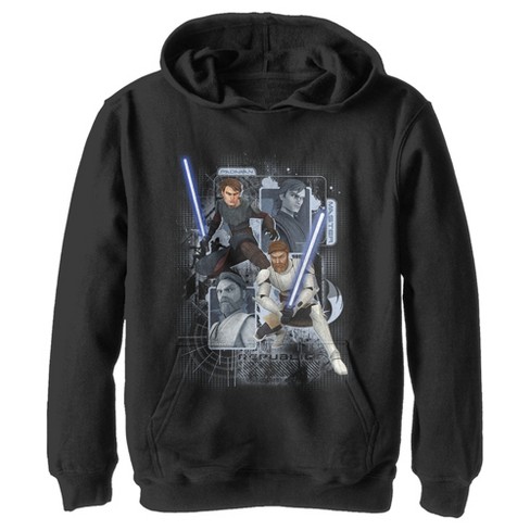 Boy's Star Wars: The Clone Wars Padawan Master Pull Over Hoodie - Black ...