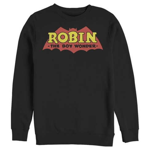 Men's Batman Logo Robin Boy Wonder Sweatshirt - Black - Large : Target