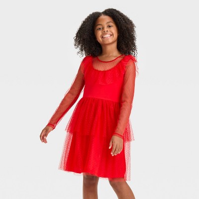 Girls' Deetz Tutu Dress - Red Xs : Target