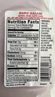 Prime Fresh Hard Salami Slices - 7oz : Target