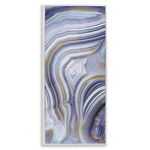 Stupell Industries Agate Crystal Pattern Abstract Design, 10" X 24 ...