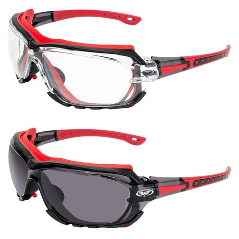 2 Pairs Of Global Vision Eyewear Octane Safety Motorcycle Glasses With ...