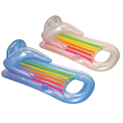 Intex Inflatable Lounge Pool Recliner Lounger Chair With Cup Holders ...