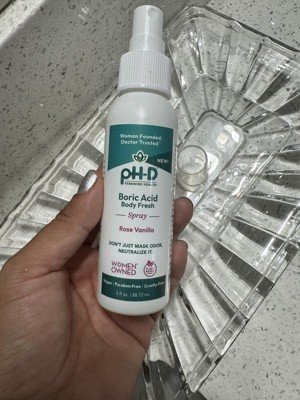 Ph-d Feminine Health Body Phresh Boric Acid Spray - Rose Vanilla - 3 Fl ...