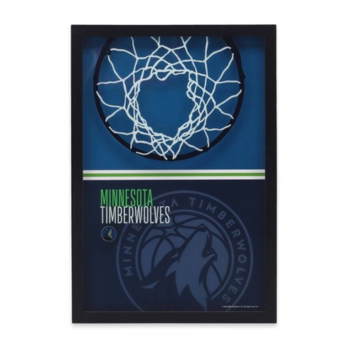 Nba Minnesota Timberwolves Print-on Glass Wall Sign : Target