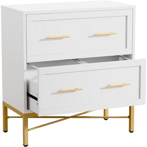 Tribesigns 1pc 2 Drawer File Cabinet, Modern Lateral Filing Cabinet ...