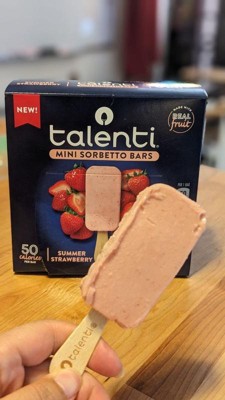 Talenti Mini Sorbetto Fruit Bars Summer Strawberry With Real Fruit ...