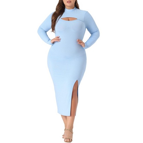 Grace & Grandeur Women's Plus Size Slim Cut-out Bodycon Midi Dresses : Target