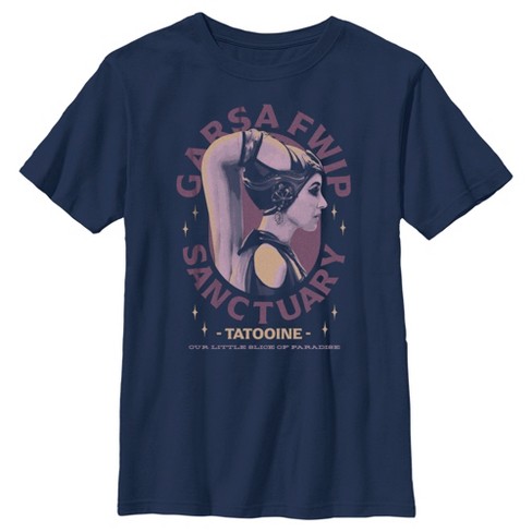 Boy's Star Wars: The Book Of Boba Fett Garsa Fwip Sanctuary T-shirt ...