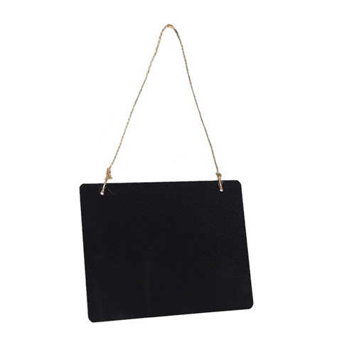 Unique Bargains Wood Rectangle Shape Mini Chalkboard Sign With Hanging ...