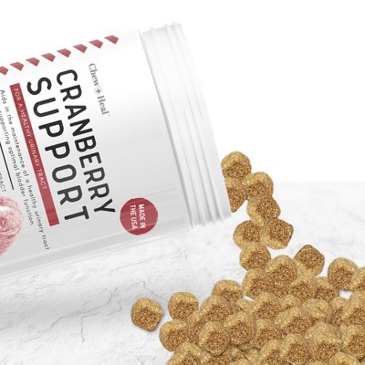 Chew + Heal Uti Treatment Cranberry Treats, Dog Supplement, Boosts ...