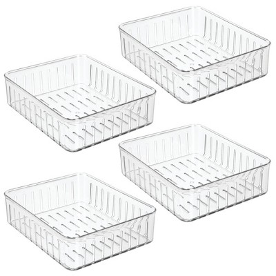 Mdesign Vented Fridge Storage Bin Basket For Fruit, Vegetables, 4 Pack ...