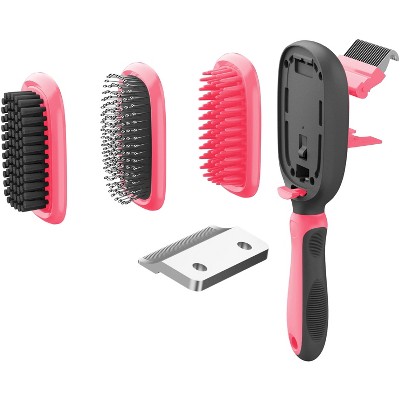 Pet Life Conversion 5-in-1 Dematt Deshed Bristle Pin And Massage ...