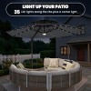 Crestlive Products 11ft Round Patio Cantilever Umbrella Slide Tilt ...