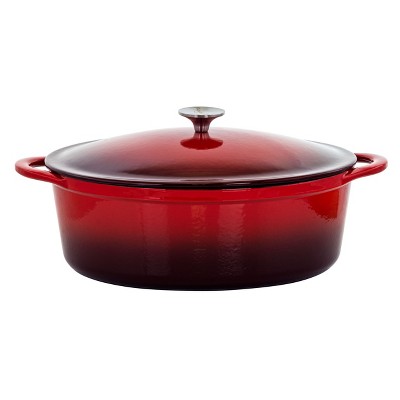 Cuisinart Chef's Classic 5.5qt Red Enameled Cast Iron Oval Casserole ...