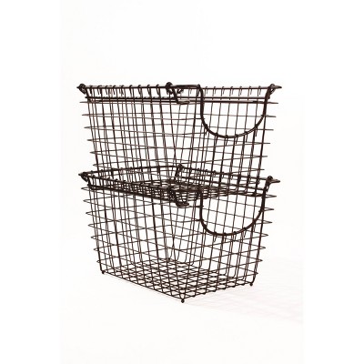 Spectrum Diversified Scoop Small Stacking Basket Brown : Target
