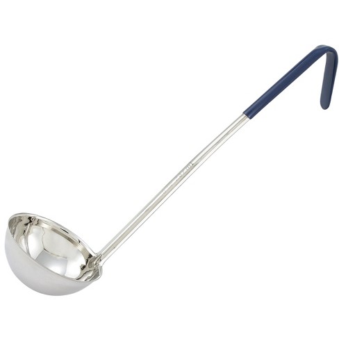 Winco Ladle, Stainless Steel, Color-coded Handles, 8 Oz, Blue : Target