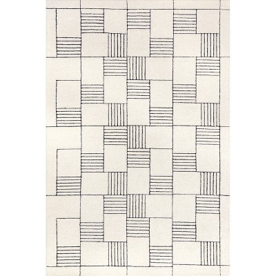 Nuloom Dominique Abstract Checkered Fringe Area Rug, 4' X 6' 5", Orange ...