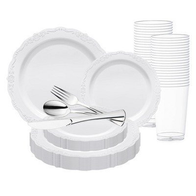 Cheer Collection 9" Round Compostable Paper Plates - White (pack Of 200 ...