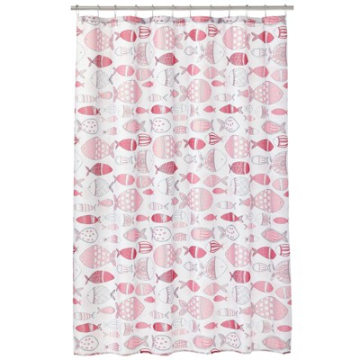 Mdesign Fish Print - Easy Care Fabric Shower Curtain - 72 X 72 : Target