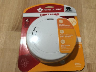 First Alert Pr710 10-year Battery Powered Slim Smoke Detector With ...