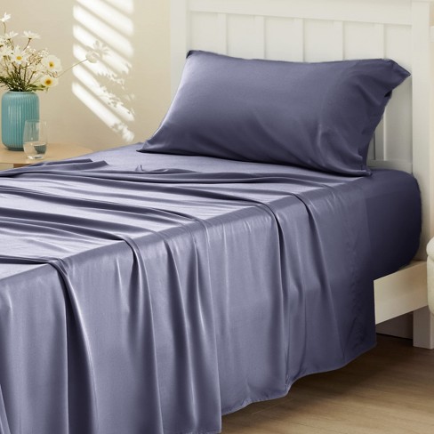 Rayon Derived From Bamboo Sheet Set 3 Pcs Solid Twin Dark Grey ...