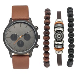 Men's Timex Southview Watch With Leather Strap - Brown Tw2r29100jt : Target