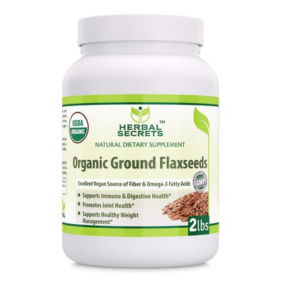 Herbal Secrets Organic Ground Flaxseed Powder 2 Lbs : Target