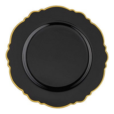 Smarty Had A Party 10" Black With Gold Vintage Rim Round Disposable ...