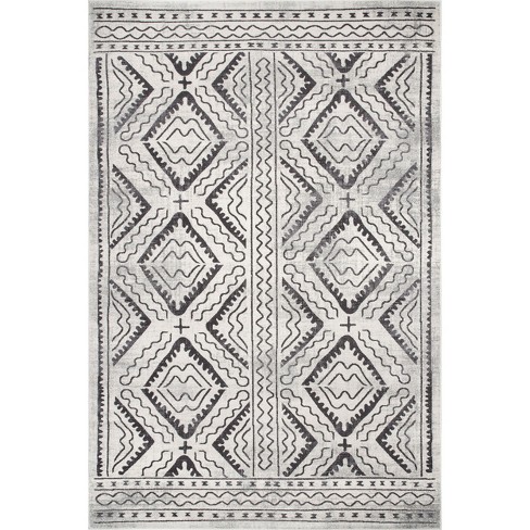 Nuloom Spencer Aztec Trellis Indoor Area Rug 8x10, Off-white : Target