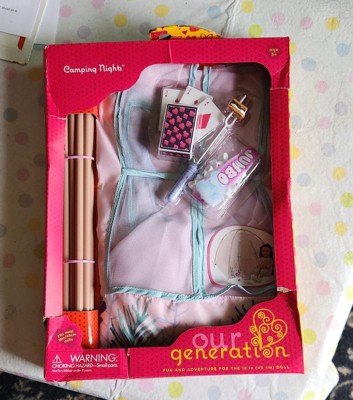 Our Generation Camping Nights Tent & Accessories Set for 18'' Dolls ...