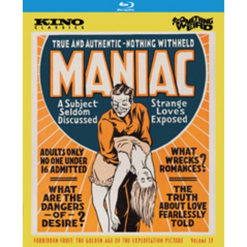 Maniac (forbidden Fruit: The Golden Age Of The Exploitation Picture, Volume 17) (blu-ray)(1934 ...