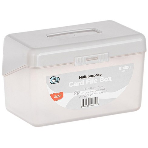Enday Multi-purpose 3" X 5" Card File Box, Gray : Target