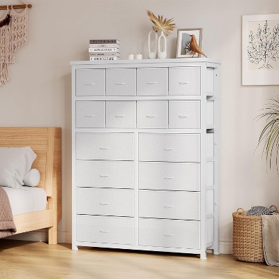 16 Drawers Dresser,fabric Chest Of Drawers Organizer Unit For Storage ...