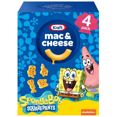 Kraft Spongebob Shapes Mac & Cheese - 4pk / 5.5oz : Target