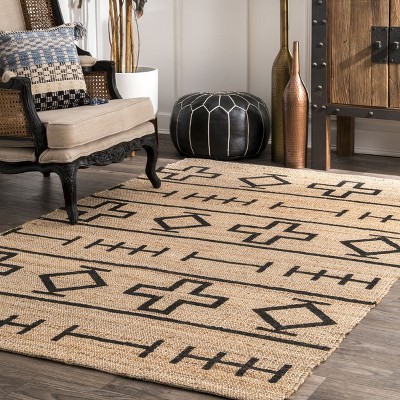 Nuloom Rosanna Geometric 10x14 Jute Indoor Area Rug For Dining Room Rug ...