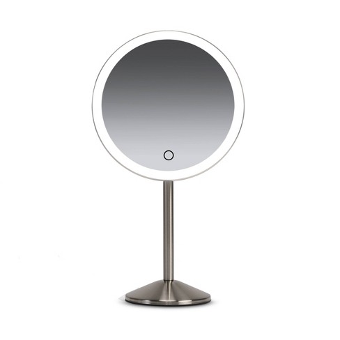 Ilios Lighting Rechargeable Round Table Makeup Mirror With 5x ...