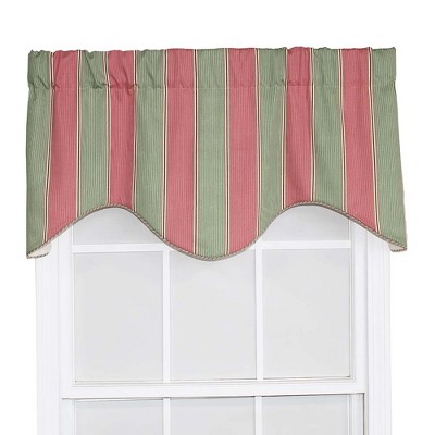 Rlf Home Parlor Stripe Cornice Window Treatment Valance Fits Up To 48"w ...