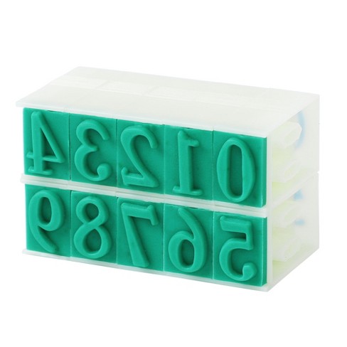 Unique Bargains Detachable 0-9 Digits Number Stamps 1 Set Of 10 : Target