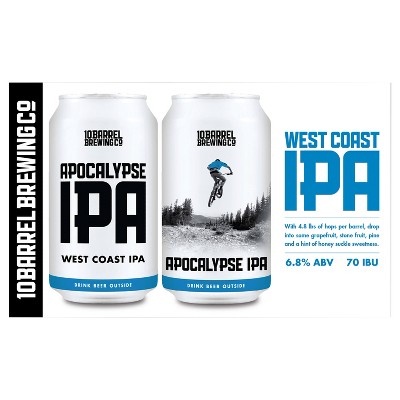 10 Barrel Apocalypse Ipa Beer - 6pk/12 Fl Oz Cans : Target