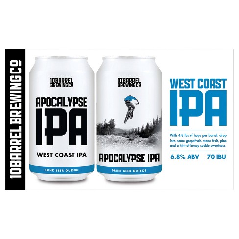 10 Barrel Apocalypse Ipa Beer - 6pk/12 Fl Oz Cans : Target